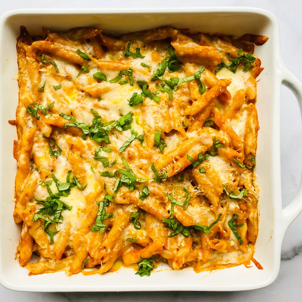 Baked Loaded Veggie Pasta - Daddio's Kitchen